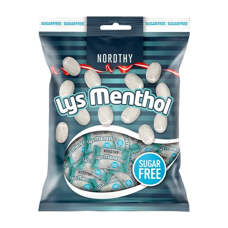 Nordthy Lys mentol bolcher, 125 g | Sukkerfri | Køb på mitliv.dk