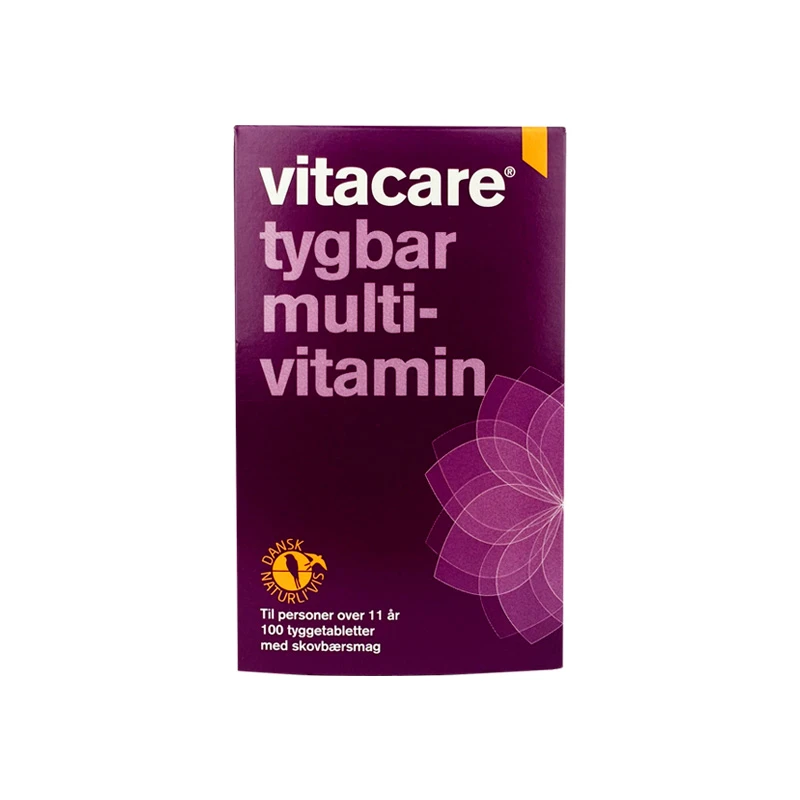 Køb VitaCare tygbar multivitamin online | Se hele VitaCare udvalget