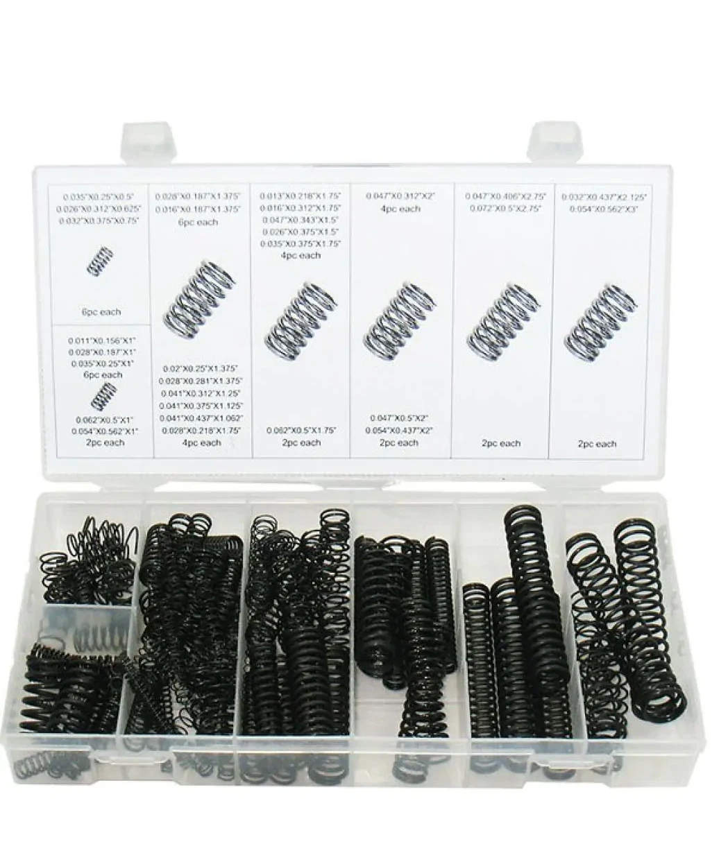 Køb Trykfjeder Sortiment 114 dele - til konkurrencedygtig pris