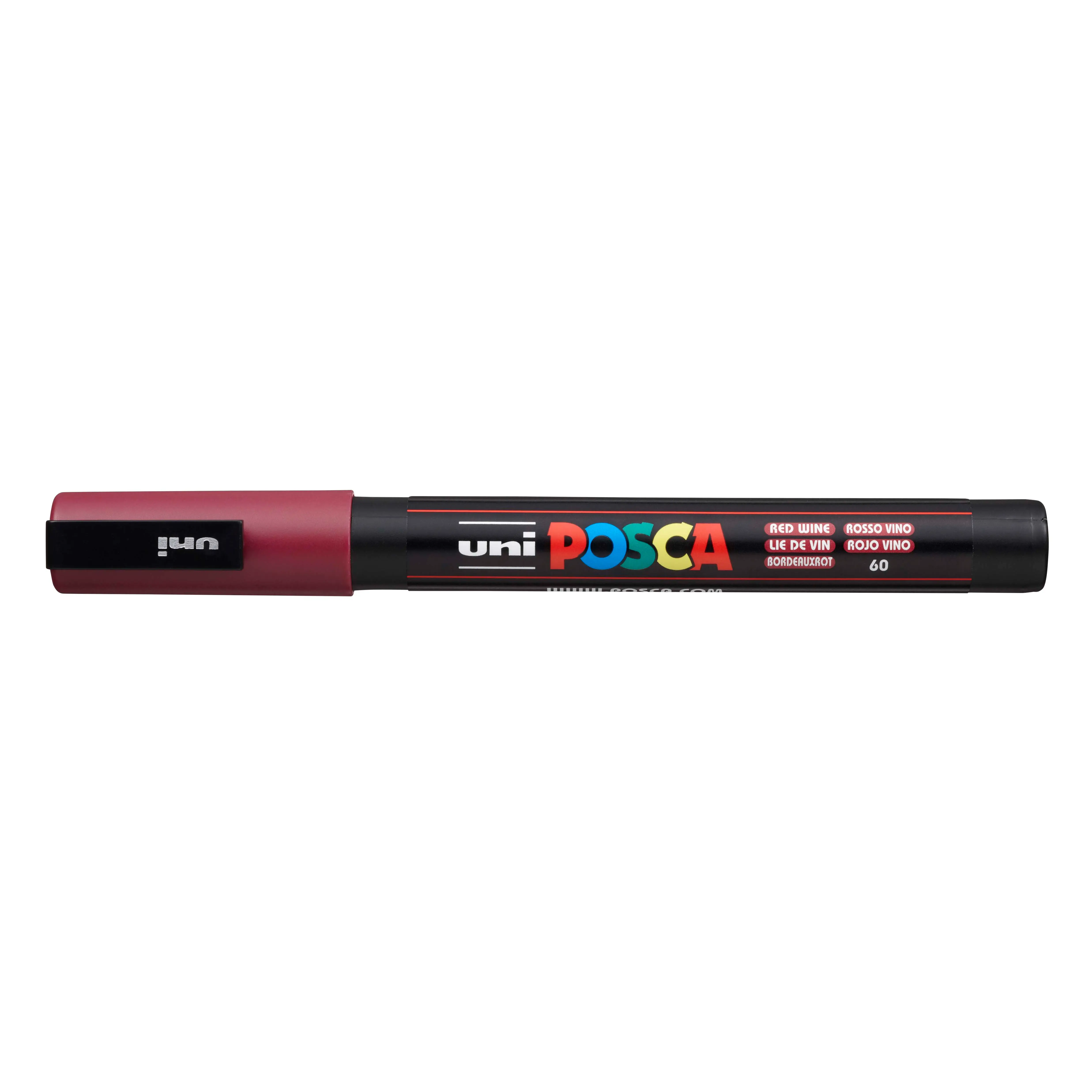 Paint marker Uni Posca PC-3M red wine 0,9-1,3mm - 6 stk - Køb billigt ...