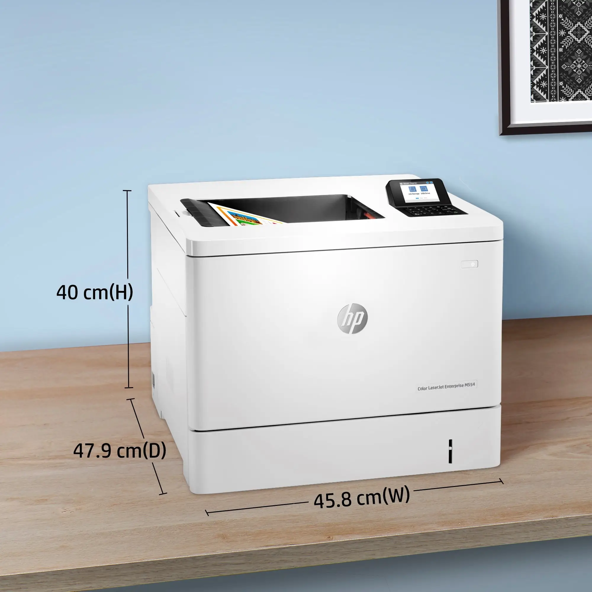 Laser farveprinter HP Color LaserJet Enterprise M554dn - Køb billigt på ...