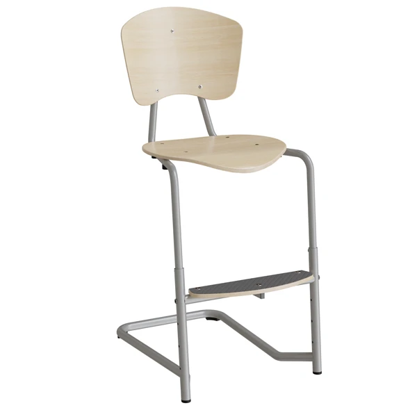 Stol Femman 3761, birk laminat med alugråt stel og fodplade » Køb ...