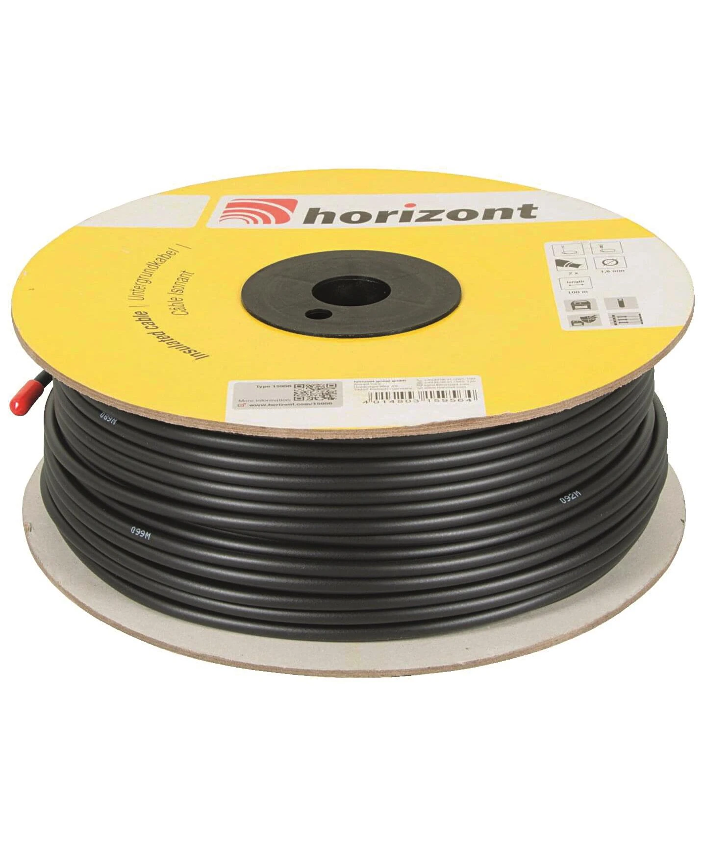 Horizont Jordkabel Isol. 1,6 mm 100 m
