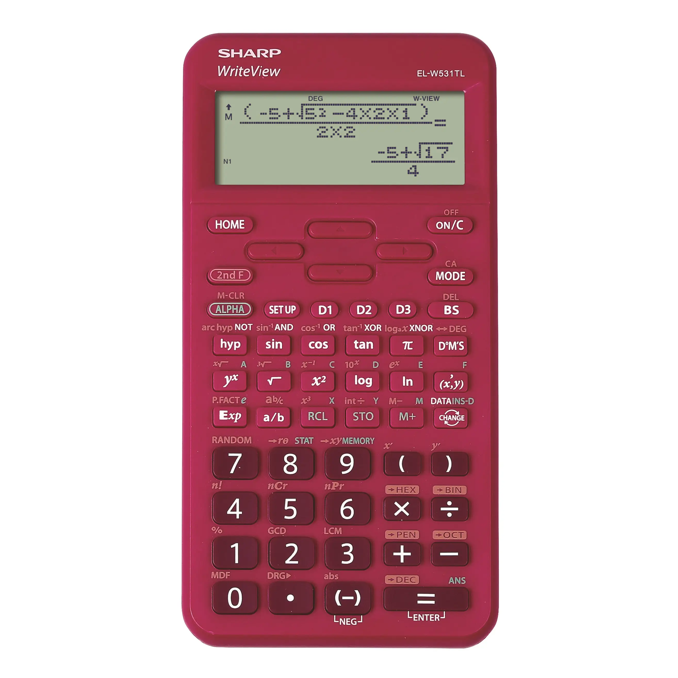 Sharp scientific calculator EL-W531TL pink - Køb billigt på Grafical.dk