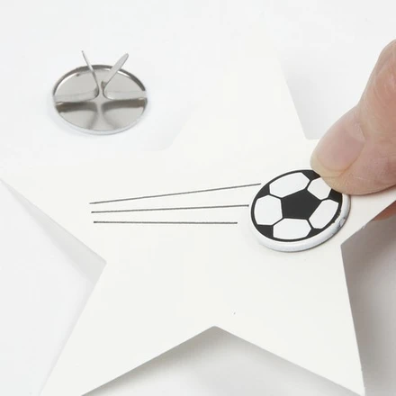 Fodboldkort i blå og sort