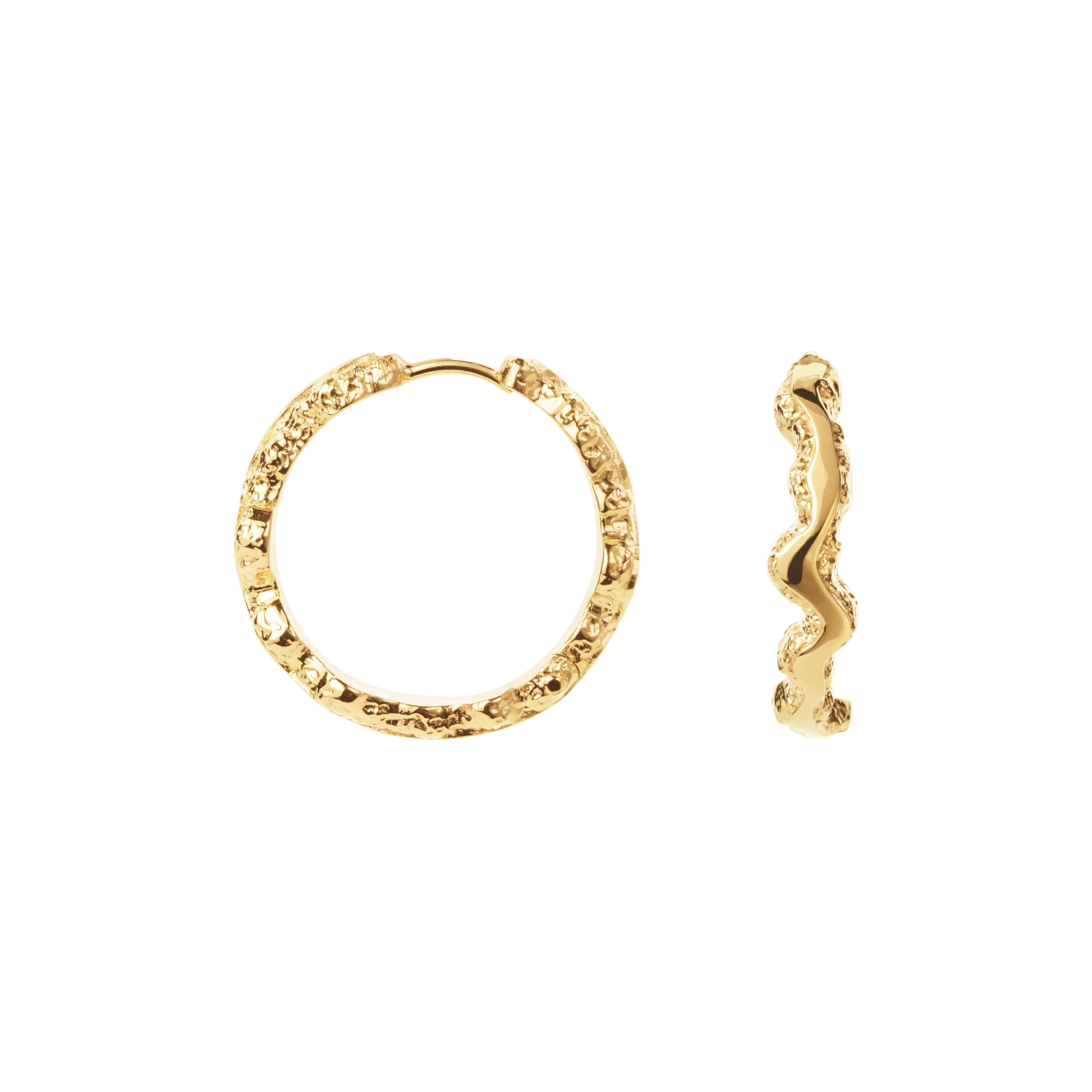 Camille Brinch Small Shiny Hoops øreringe SSSPH-FG
