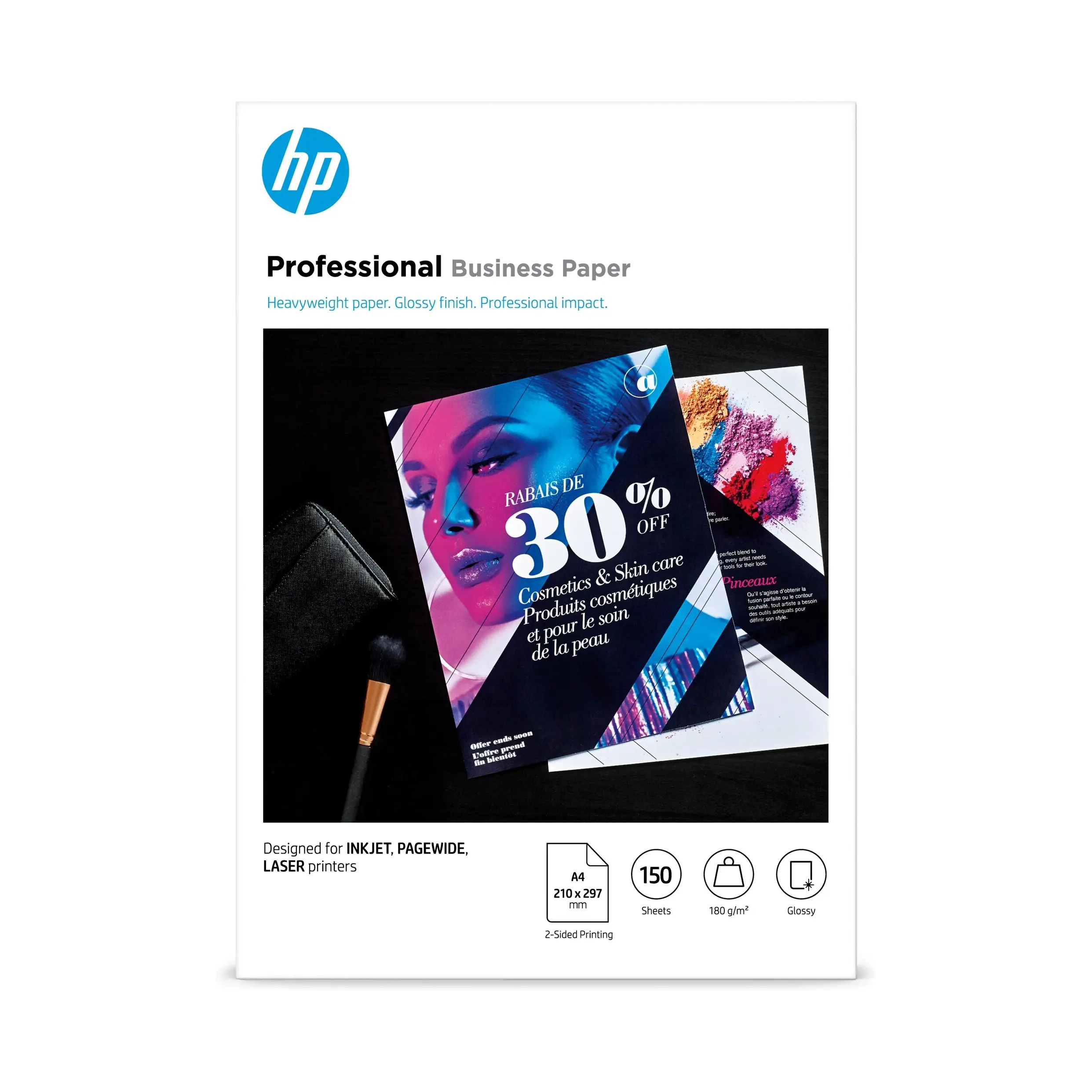 HP fotopapir A4 glossy Professional Business paper 2-side 180g - 150 ark