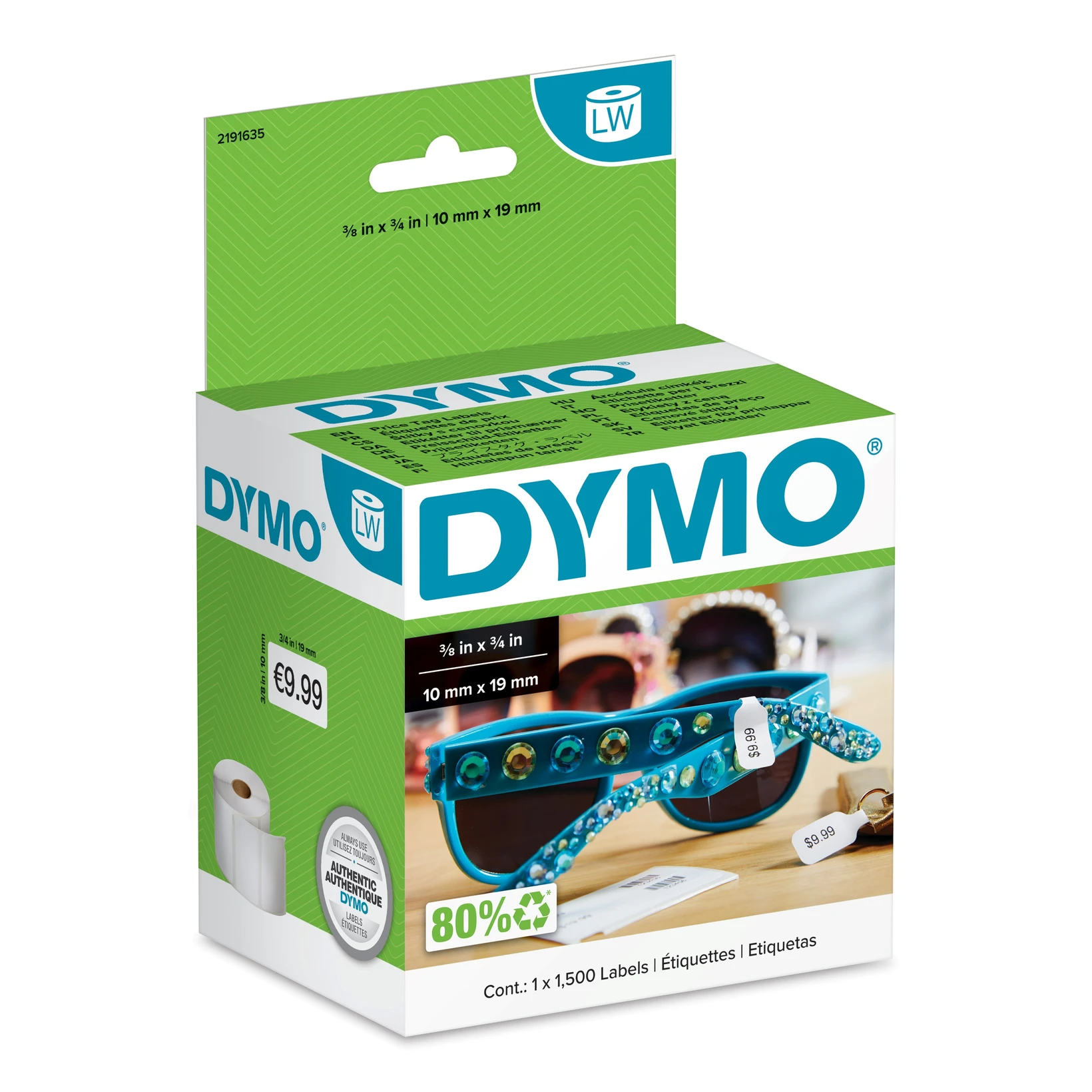 Dymo LabelWriter 54mm x 11mm Price Tag Labels 1 Roll x 1500 - Køb ...