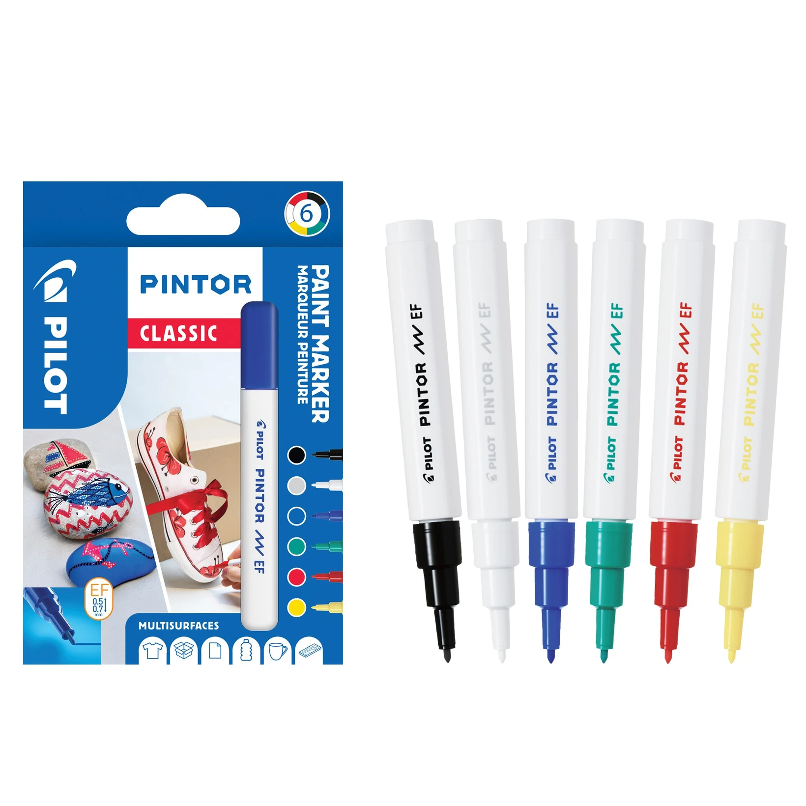 Pilot Marker Pintor Extra Fine Classic 0,5 ass (6) - Køb billigt på ...