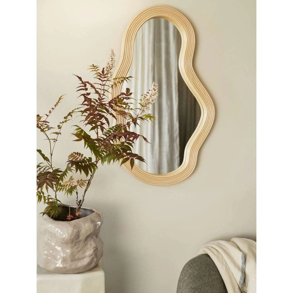 Pond Mirror Medium Rattan Natural - Ferm Living - Buy online Pond Mirror Medium Rattan Natural - Ferm Living - Buy online