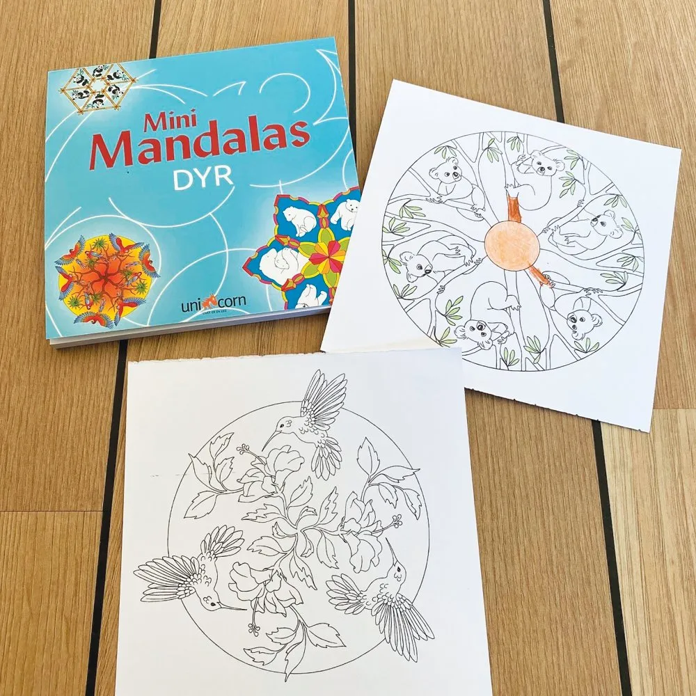 Malebog, Mini Mandalas - Dyr