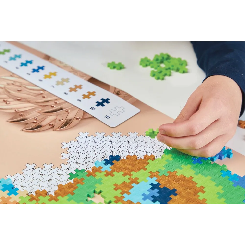 Plus-Plus Puzzle By Number Påfugl