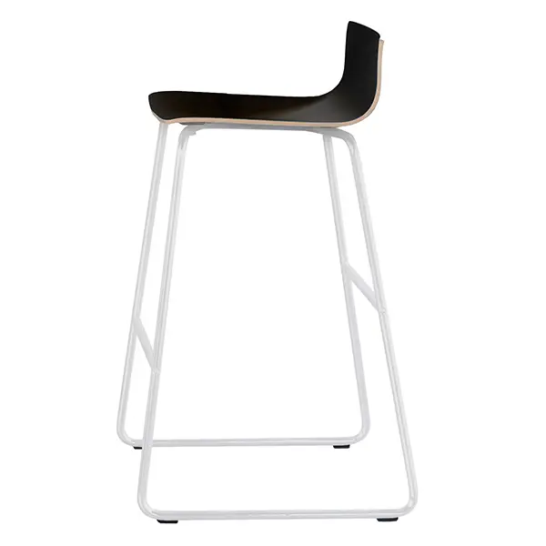 Barstol Cafe VII sort laminat på hvide stolben » Køb billigt på Grafical.dk