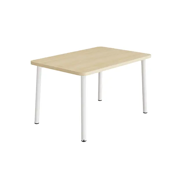 Bord Add 590, 1400x700 mm højde 720 mm med birk laminat, hvidt stel ...