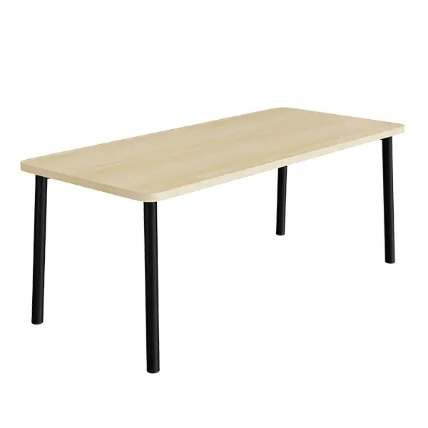 Bord Add 590, 1800x800 mm højde 720 mm med birk laminat, sort stel ...