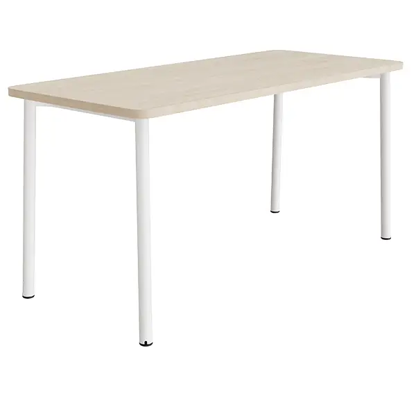 Bord Add 590, 1800x800 mm højde 900 mm med hvidpigmenteret eg, hvidt ...