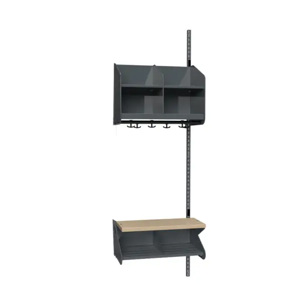 BST Kombination C, Påbygningssektion 2 pladser B 600 mm, mørk grå » Køb ...