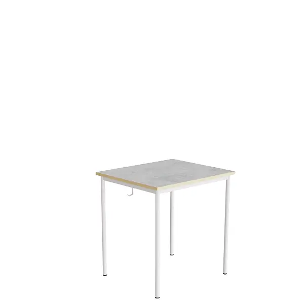 Elevbord 166 L700xB600xH720 mm, lys grå, lyddæmpende linoleum, hvidt understel » Køb billigt på ...