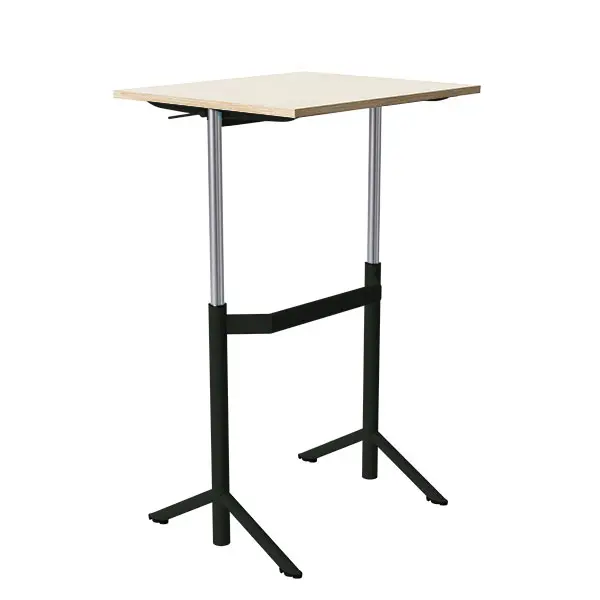 Elevbord Atlas 1132, 700x600mm, eg højtrykslaminat, sortolivent stel » Køb billigt på Grafical.dk