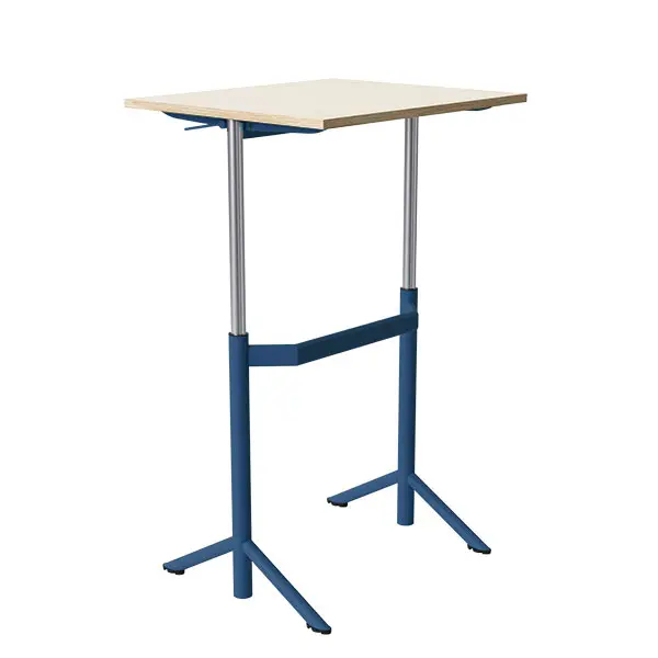 Elevbord Atlas 1132, 700x600mm, lyddæmpende eg højtrykslaminat, blåt stel » Køb billigt på ...