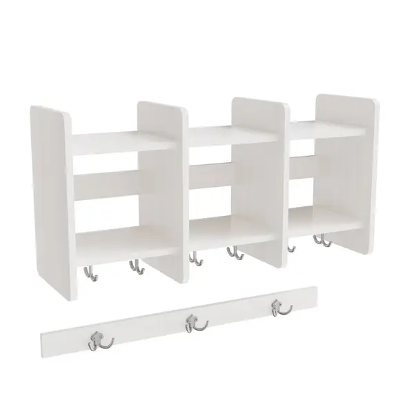 Garderobeindretning Eira Light, overhylde 3 pladser, 280 mm rumbredde ...