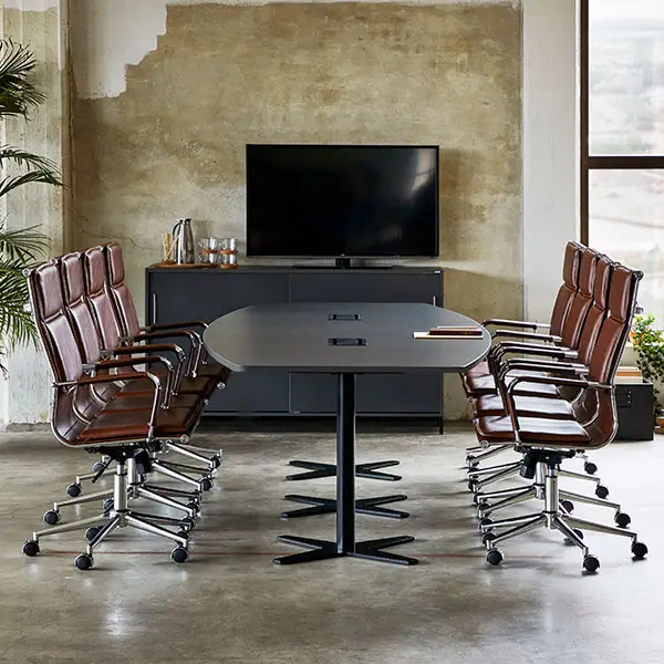 Konferencestol Charley - Kunstlæder - Brun » Køb billigt på Grafical.dk