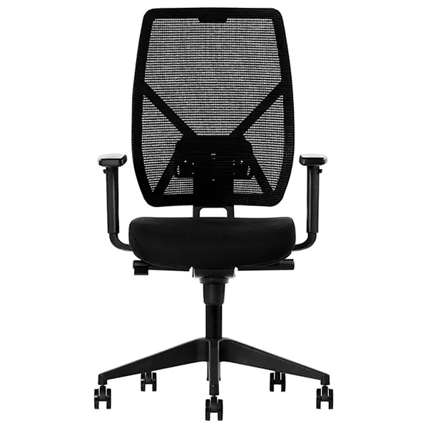 Kontorstol For_U, Sort med armlæn, Sort kryds » Køb billigt på Grafical.dk