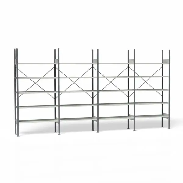 Lagerreol Åben V06 2100x4000x400 RAL 7035 » Køb billigt på Grafical.dk