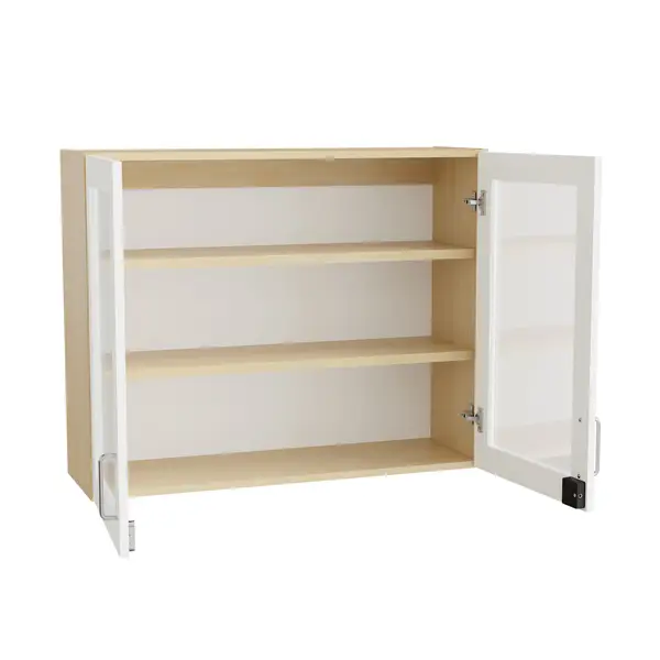 Overskab Mora 800x1000x320mm hvid laminat/glas » Køb billigt på Grafical.dk