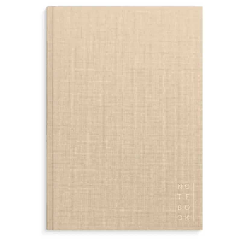 Notebook Textile A4 beige lined - Køb billigt på Grafical.dk