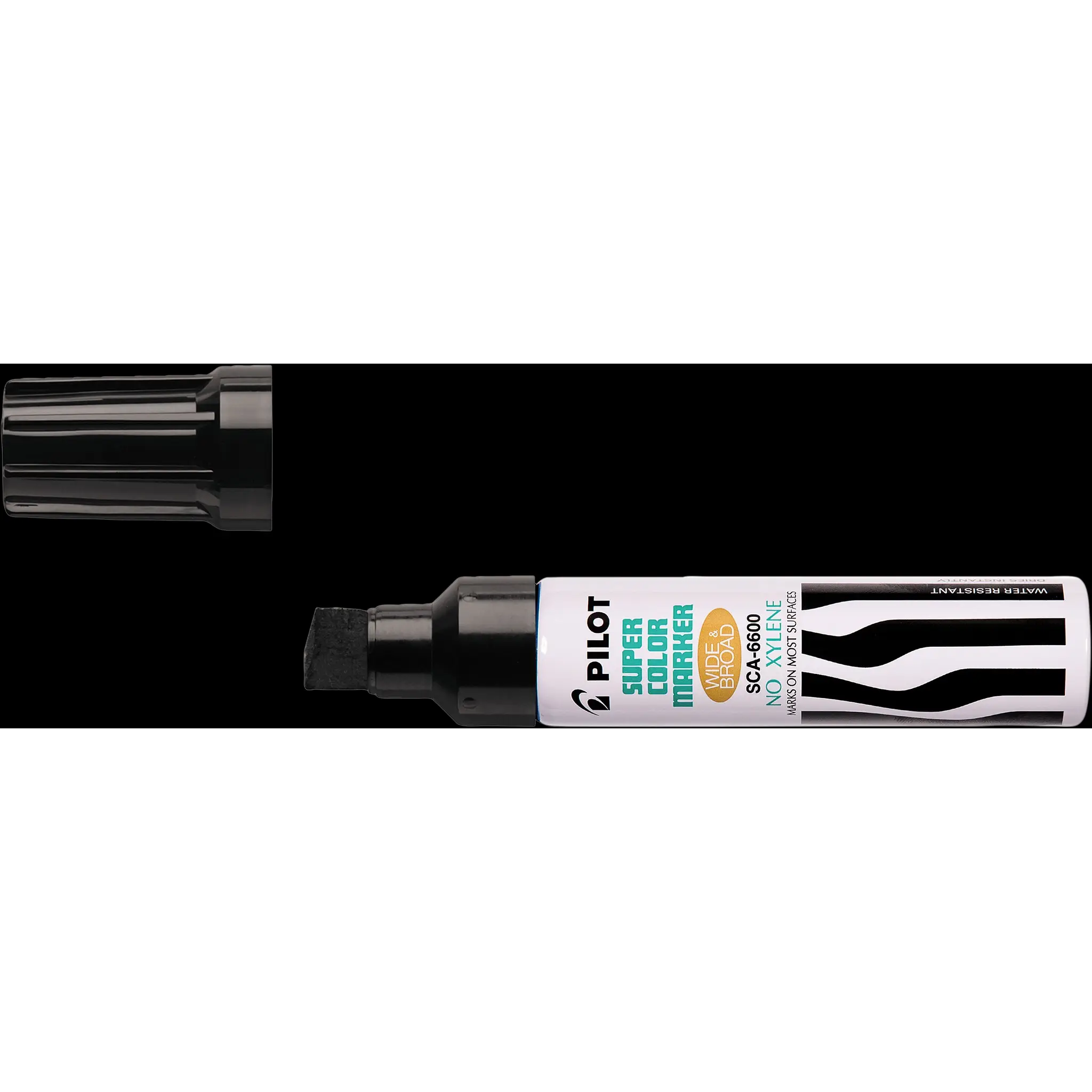 Marker Pilot SCA 6600 sort skrå 3/10mm - 12 stk - Køb billigt på ...