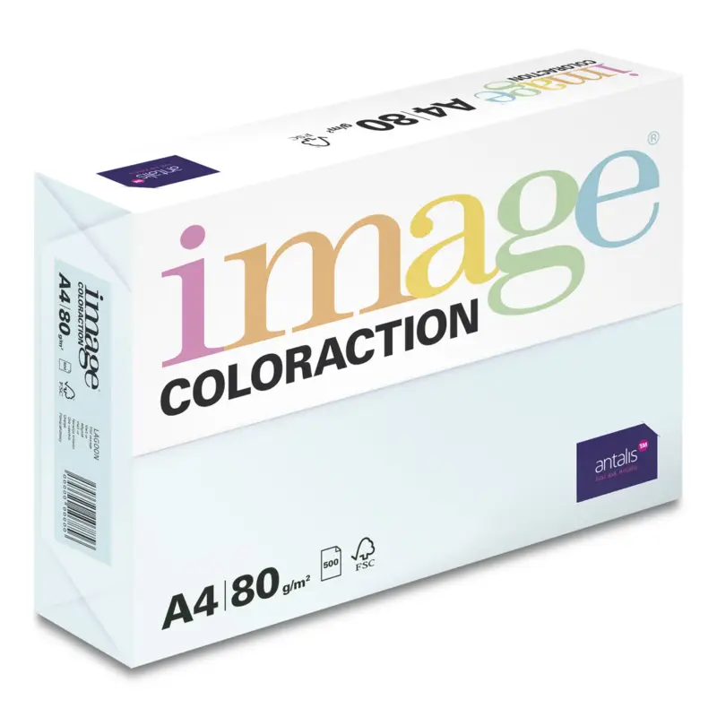 Kopipapir Image Coloraction A4 80g Lagoon Pale Blue 500ark/pkt - Køb ...