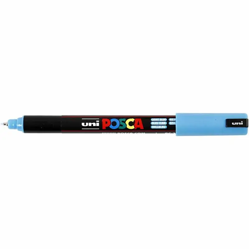 Posca tus 0,7 mm PC-1MR extra-fine - light blue - Køb billigt på ...