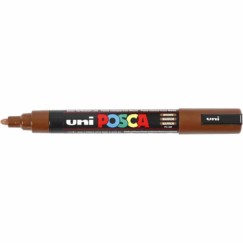 Uni Posca tusser, stregtykkelse: 2,5 mm, PC-5M , brown, medium, 1stk ...