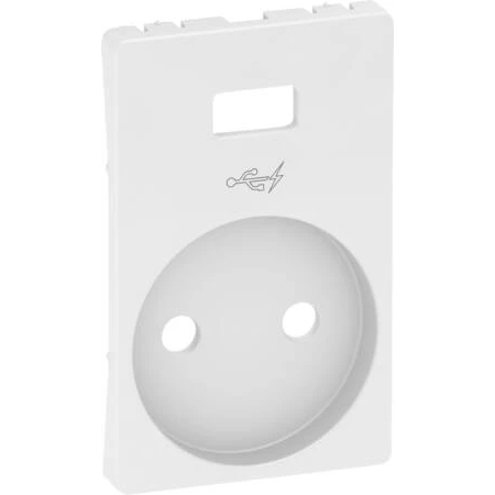 Afdækning LK Fuga stikkontakt 2-pol uden jord med 5V USB