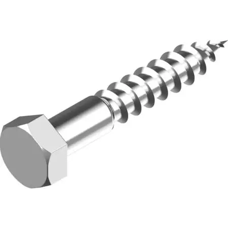 Fransk skrue M8x60 mm DIN 571 SW13 rustfri