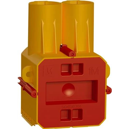 Indstøbningsdåse Prefab LK Fuga 1 modul med låg gul