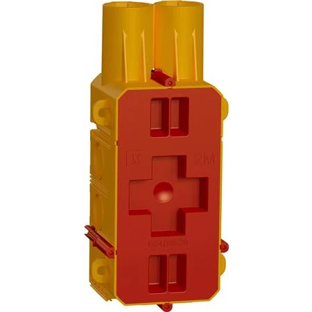 Indstøbningsdåse Prefab LK Fuga 2 modul med låg gul