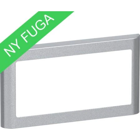 Ramme LK Fuga for 2 modul indsats vandret stålmetallic