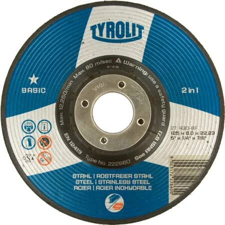 Slibeskive 125 x 6 x 22 Inox/stål » Køb online hos LINDS.dk