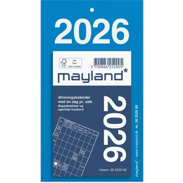 Kalender, Mayland year: 2026, hvid, 1 stk,, FSC Mix Credit
