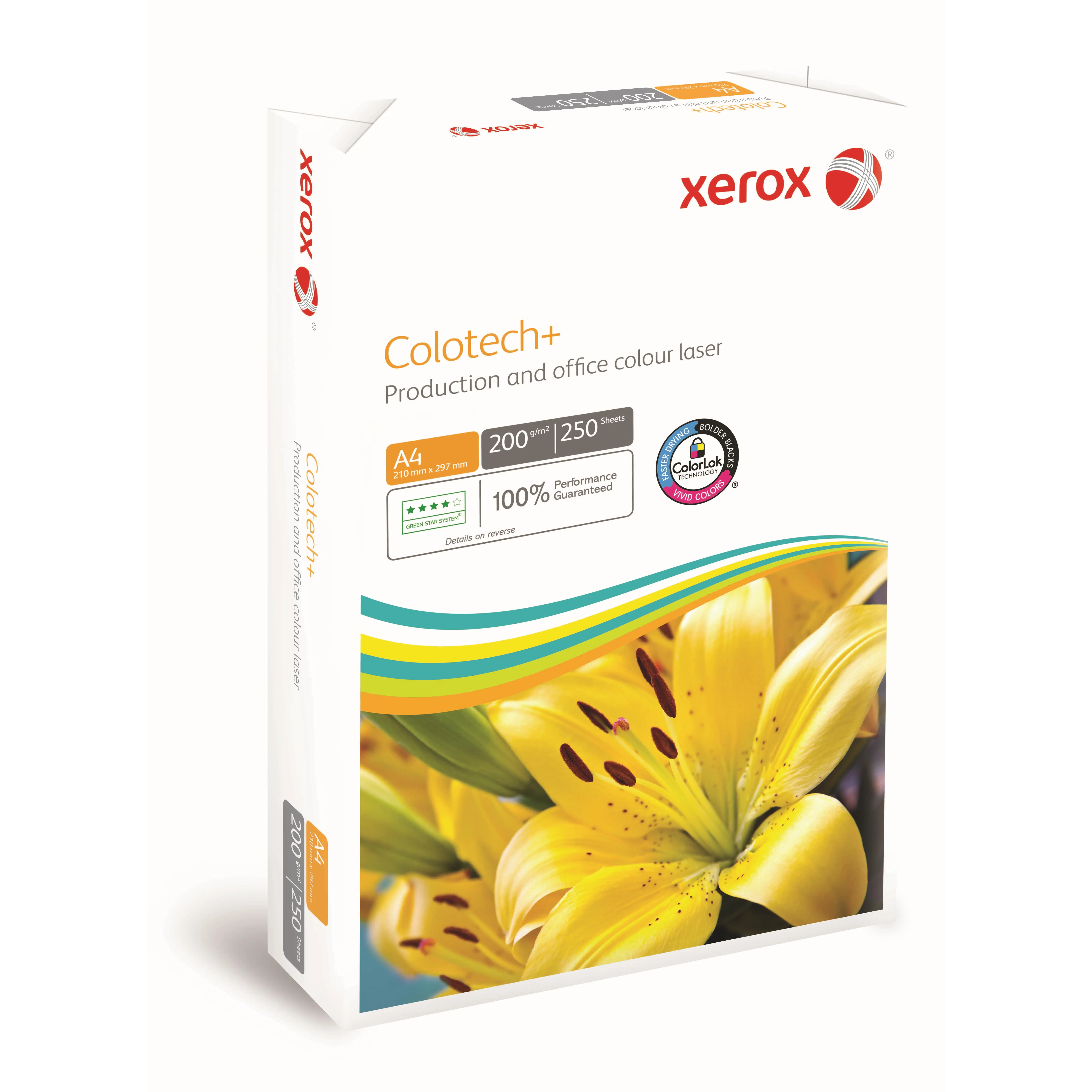 Kopipapir - Xerox Colotech+ A4 - 200g - Hvid - 250 ark - Køb billigt på ...