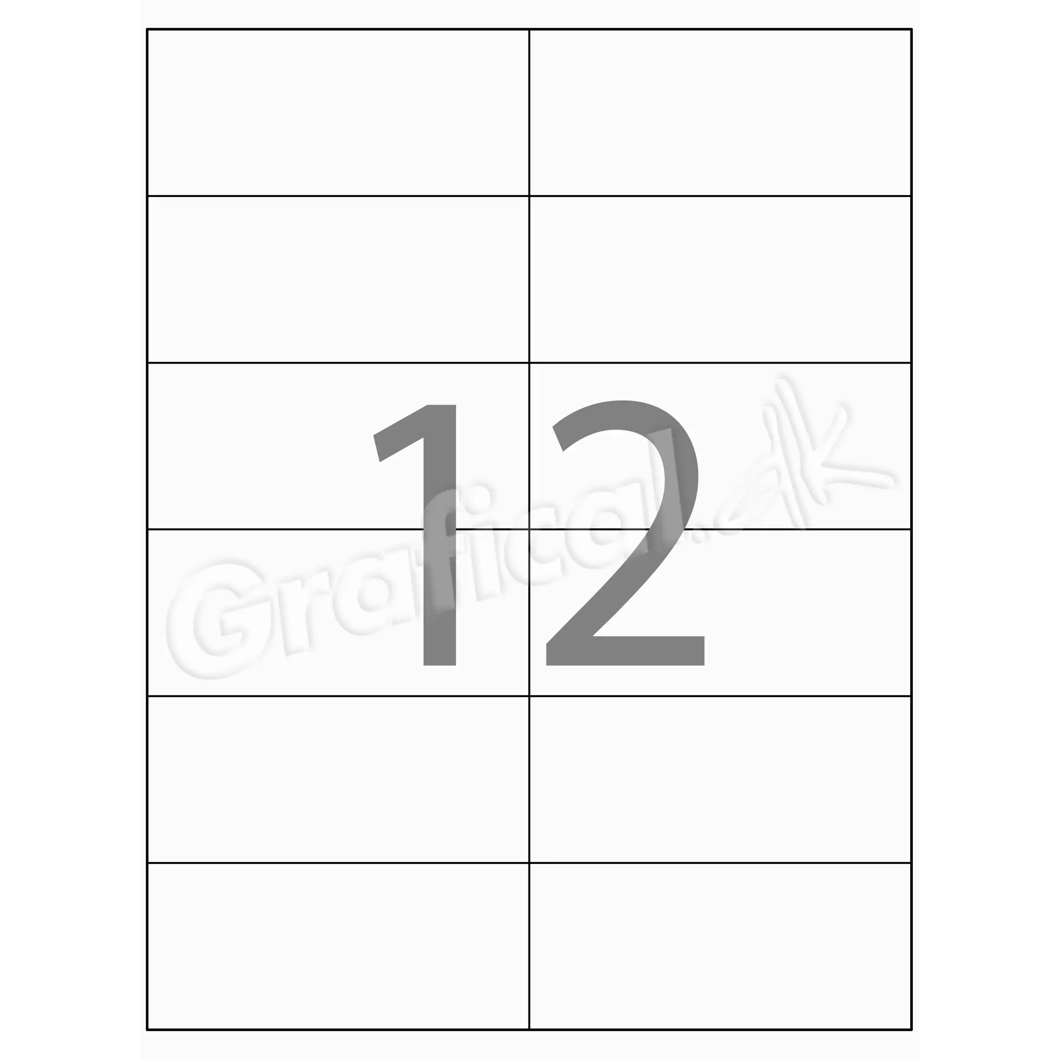 Etiketter print selv Xerox - 12 pr. ark 105 x 44 mm 003R97405 - 100 ark ...