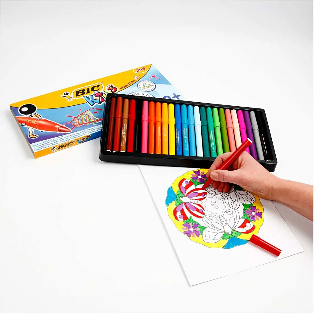 Tuscher Visa Color 3 mm forskellige farver - 24 stk. - Køb billigt på ...