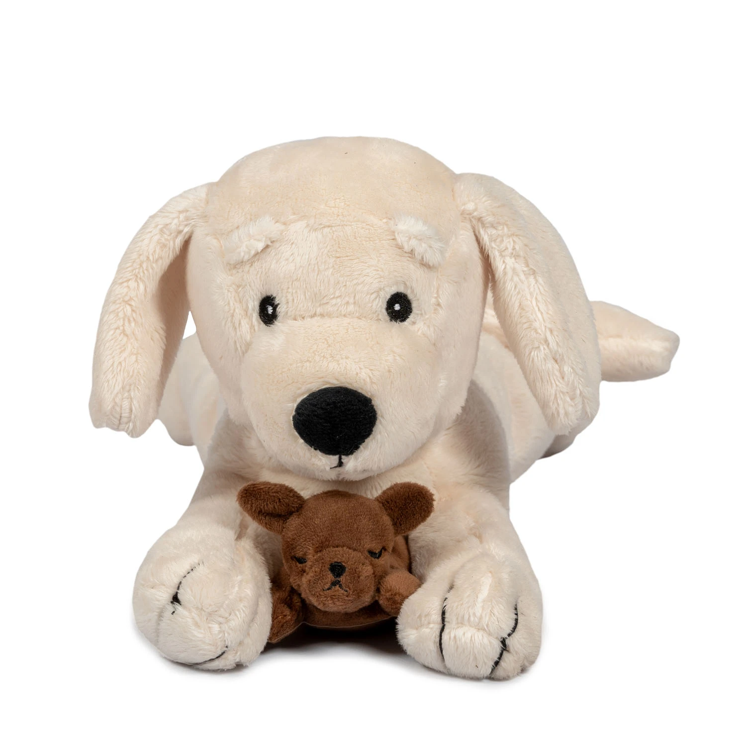 Stuffed Plush Dog w/ 2 Puppies coming out of the belly