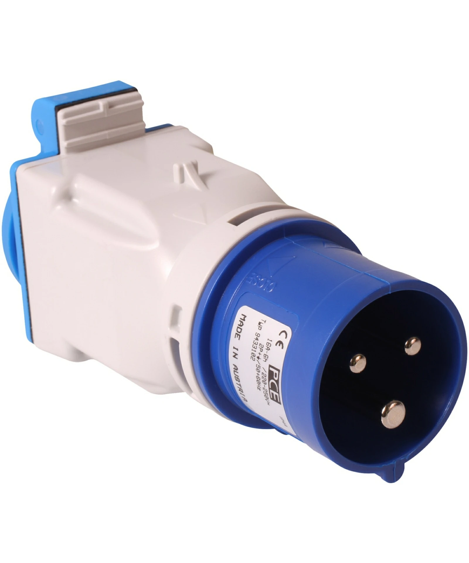 adapter hanstik 230V 16A / 230V 10A hunstik u/jord