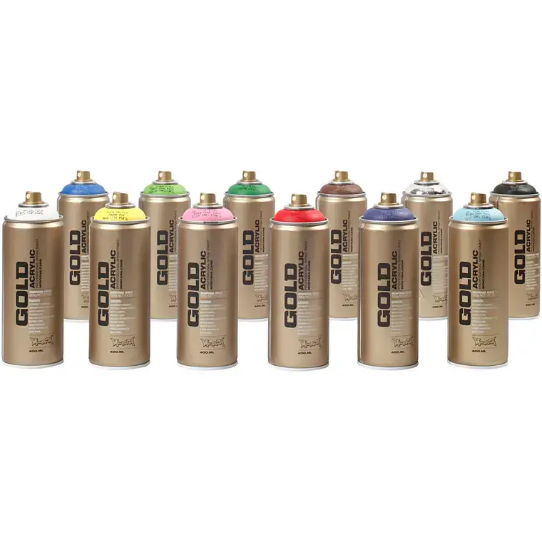 Guld Spraymaling Montana 400 ml - Køb billigt på Grafical.dk