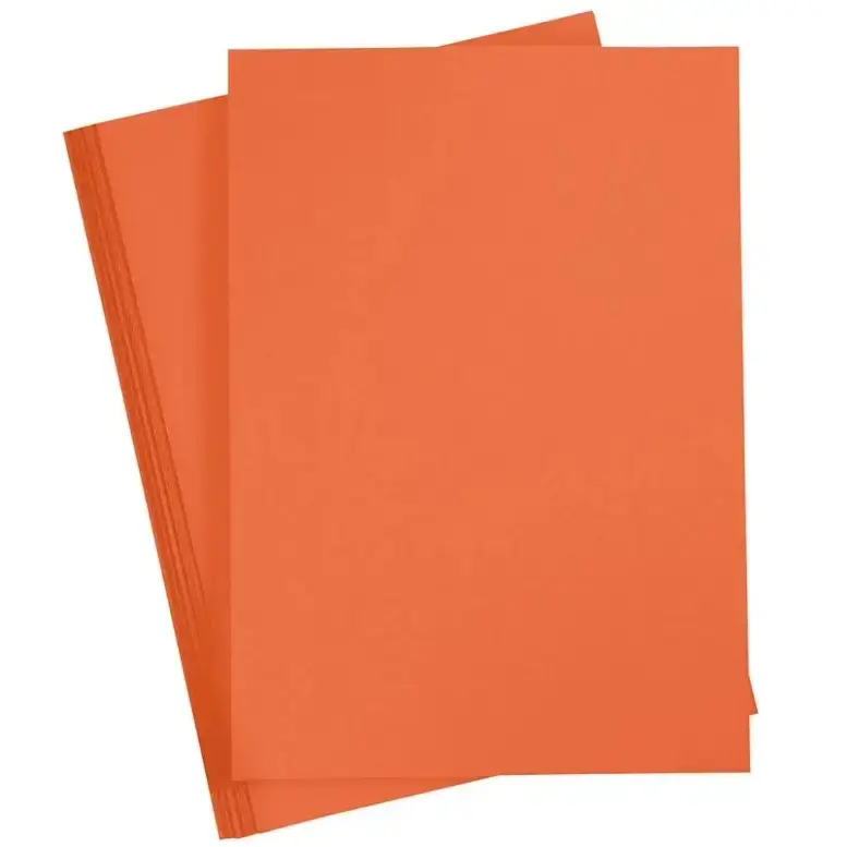 Karton A4 210 x 297 mm 180 gram orange - 20 ark - Køb billigt på ...