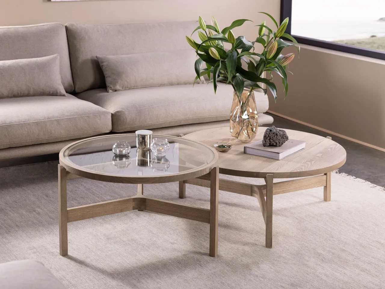 Optic sofabord rundt fra Kristensen & Kristensen