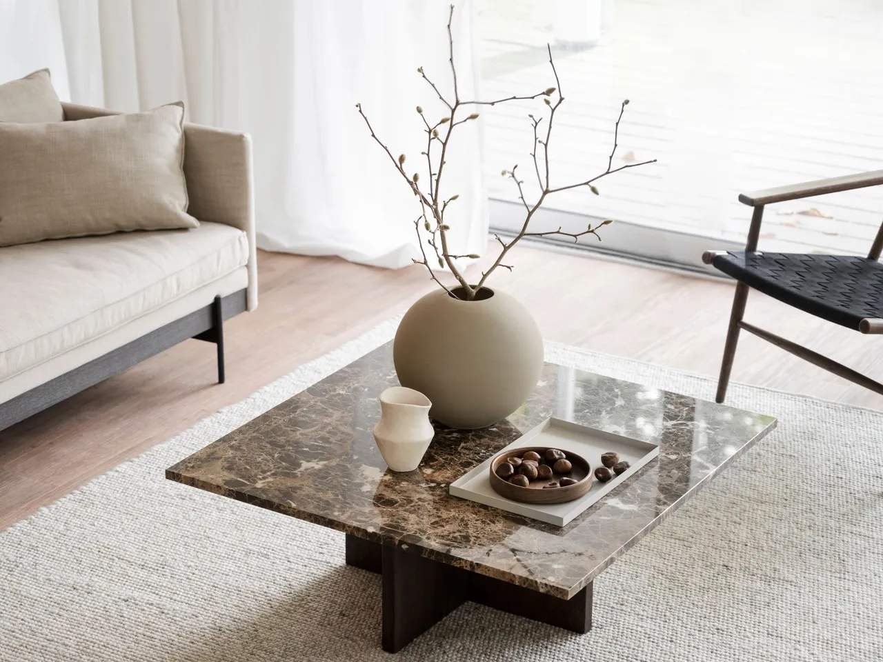 Marmor Sofabord Rund | Baci Living Room